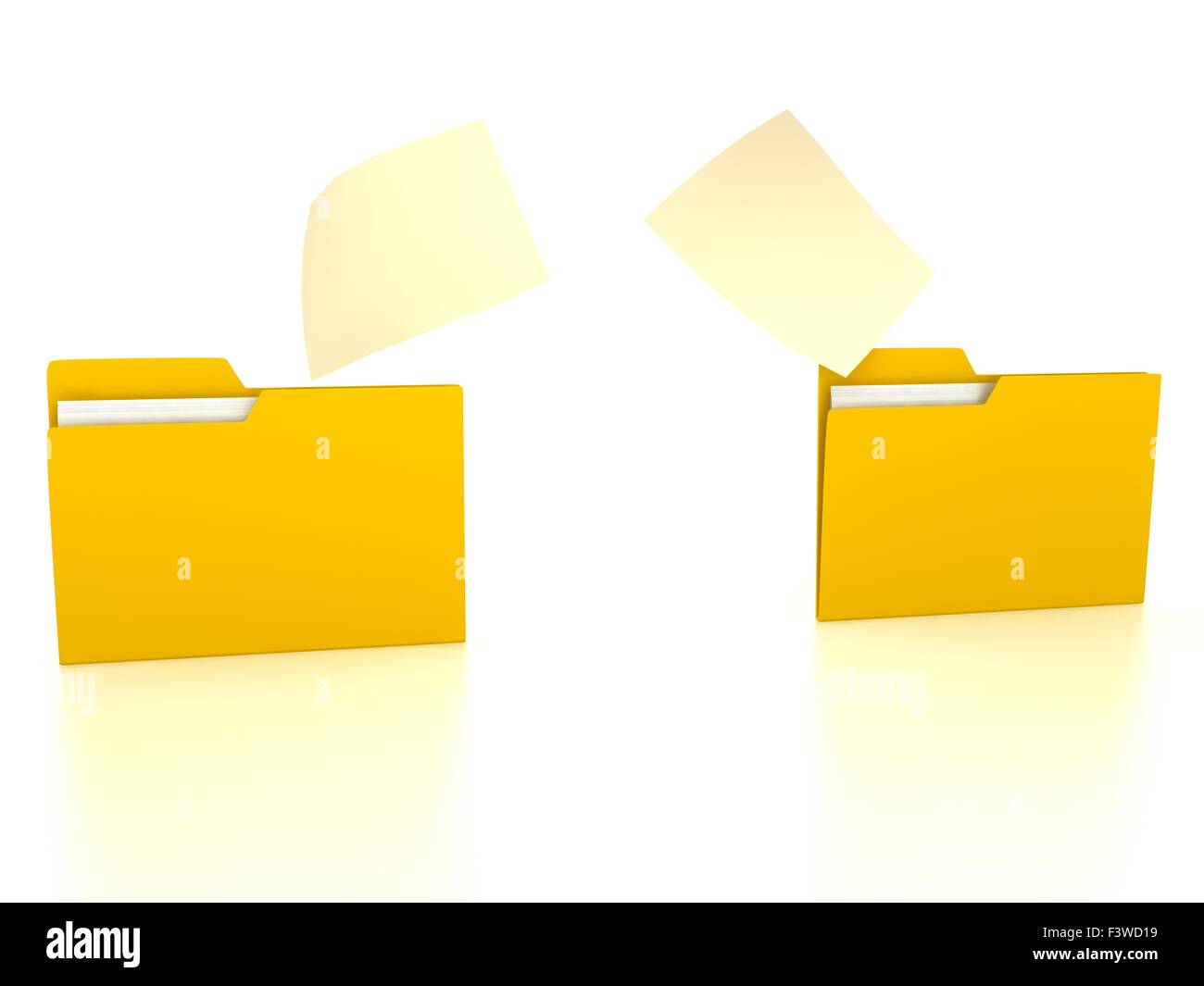 Folder over white background Stock Photo - Alamy