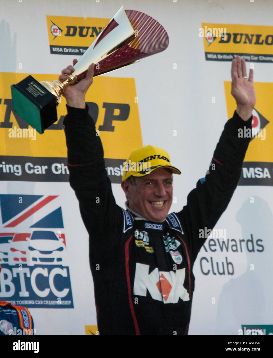 Jason Plato team BMR with is winners trophy for the last race of the ...