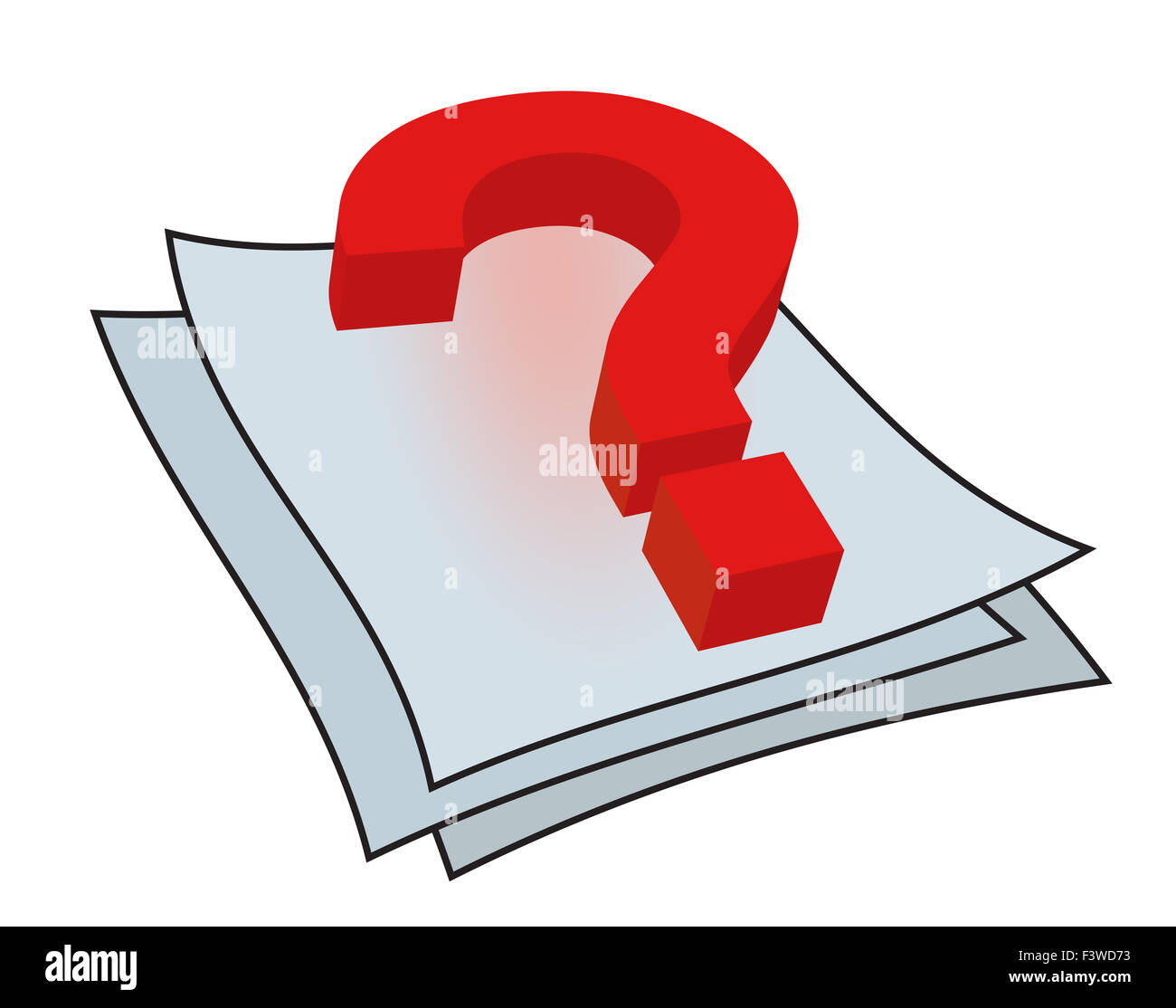 Question mark on the paper Stock Photo - Alamy