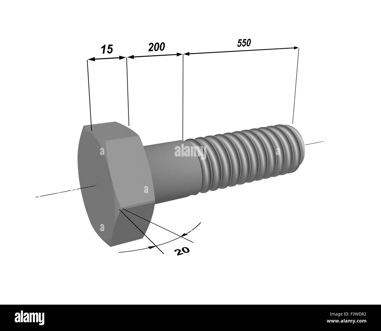 The drawing of a bolt #1 Stock Photo - Alamy