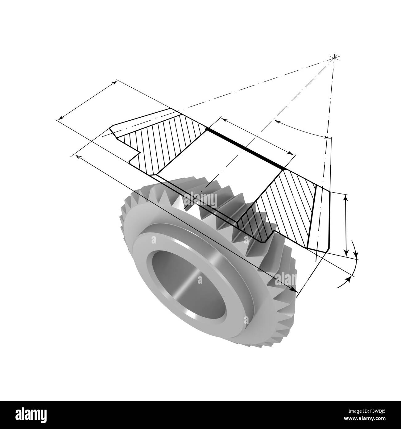 Gear and drawing Stock Photo - Alamy