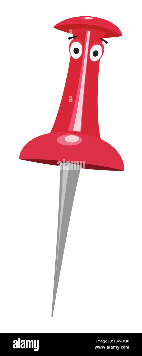 Cartoon drawing pin Cut Out Stock Images & Pictures - Alamy