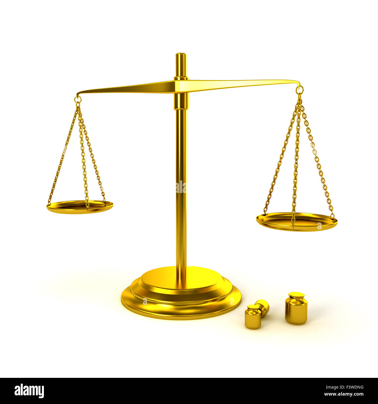 Pharmaceutical scale gold on white background Stock Photo - Alamy