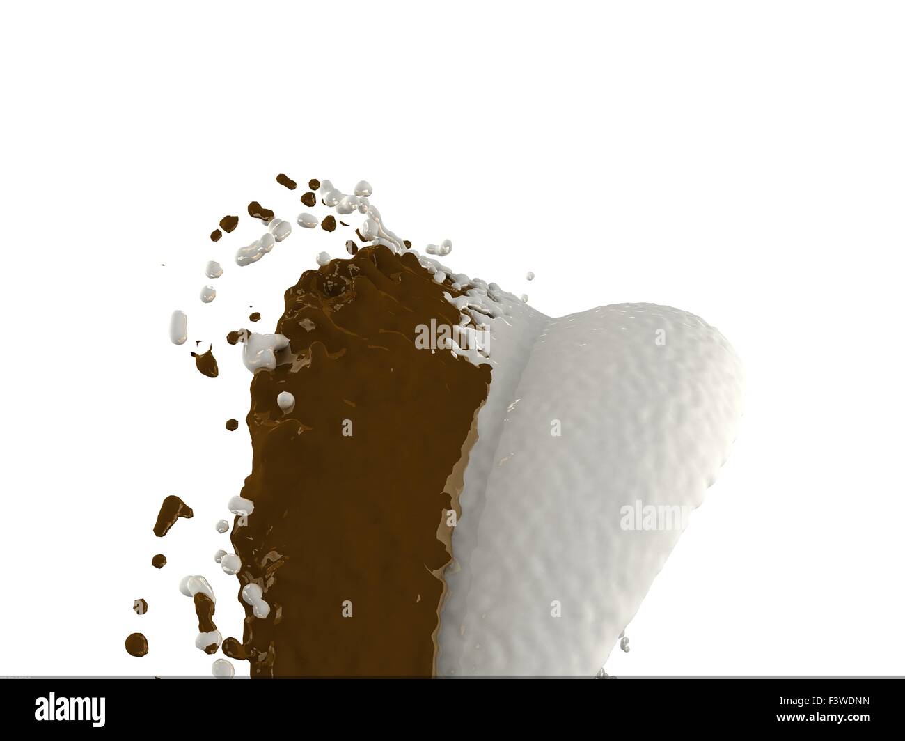 Chocolate and milk splash Stock Photo - Alamy