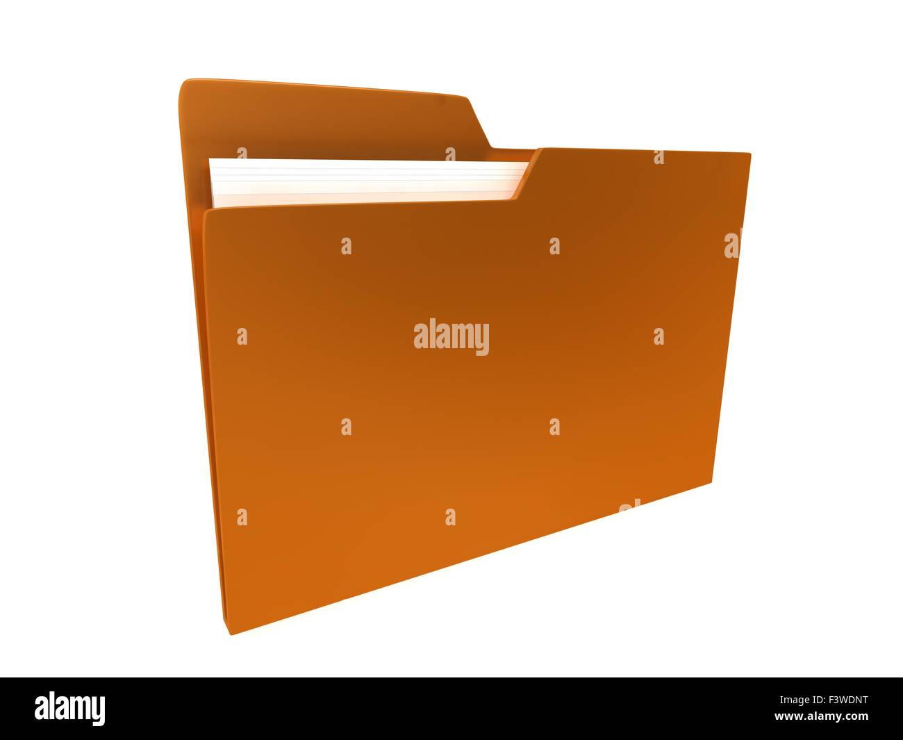 Folder over white background Stock Photo - Alamy