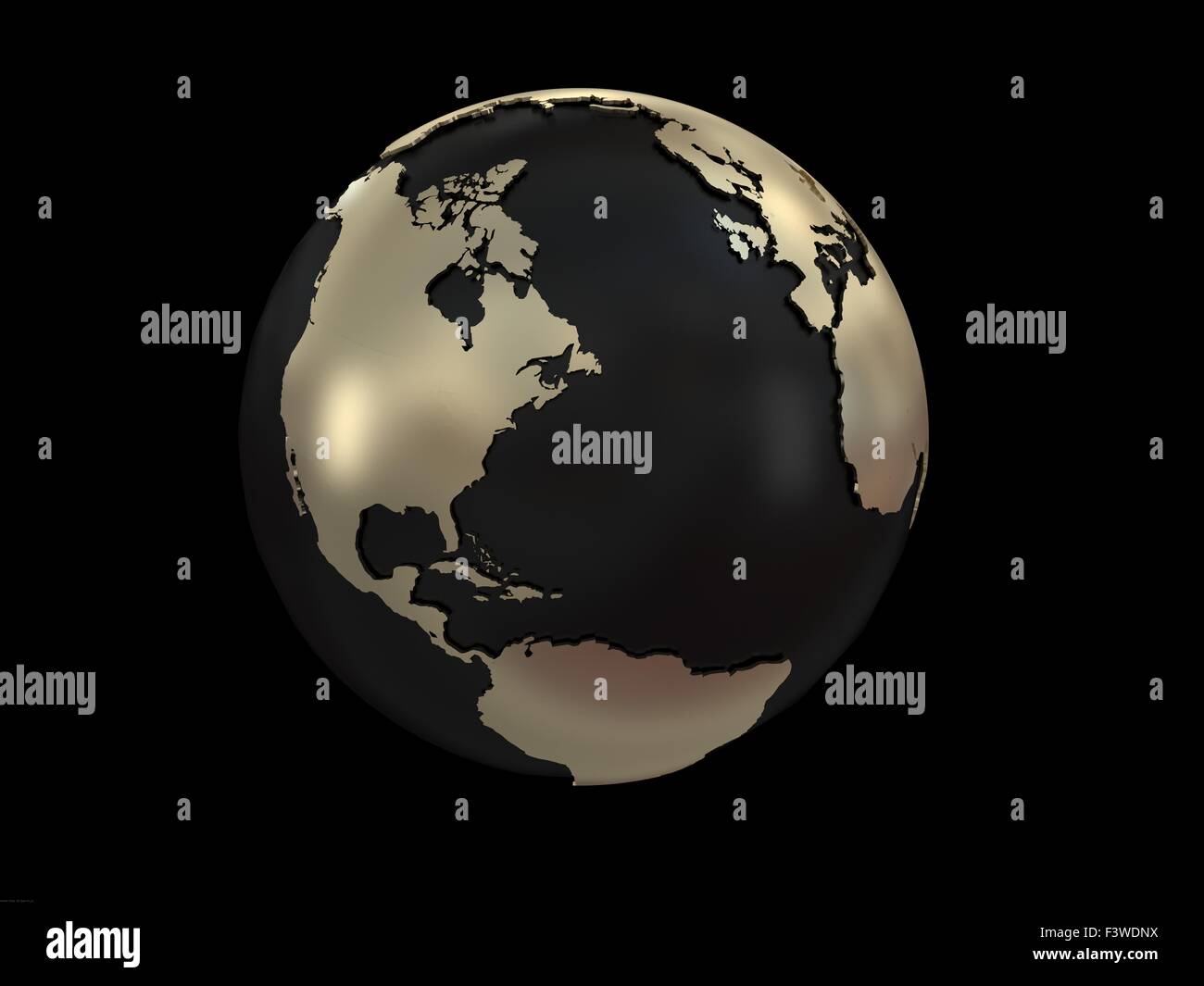 Earth model over black Stock Photo - Alamy