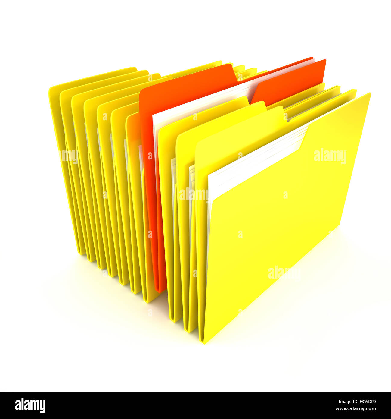 Folders over white background Stock Photo - Alamy