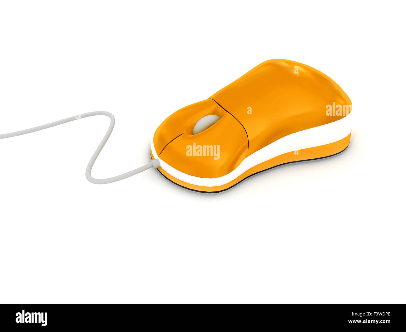 Computer mouse over white background Stock Photo - Alamy