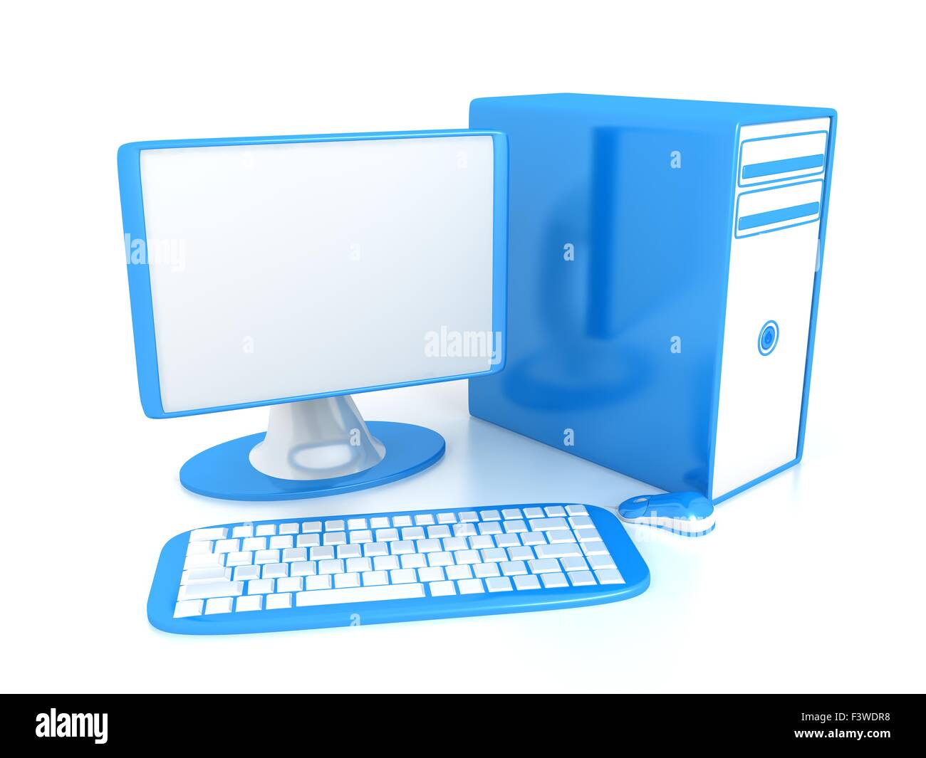 Computer over white background Stock Photo - Alamy