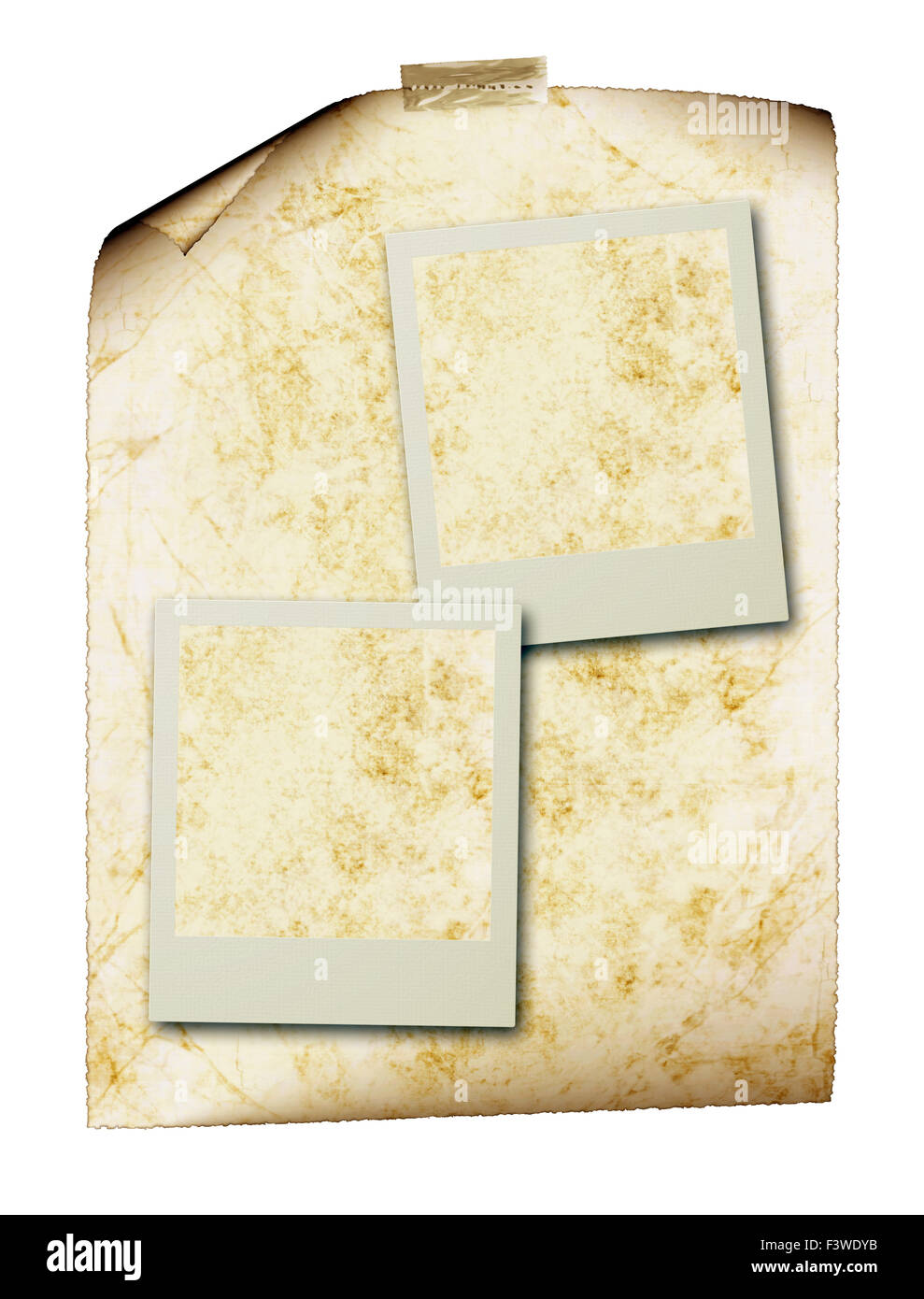 two vintage retro instant photo frames Stock Photo - Alamy