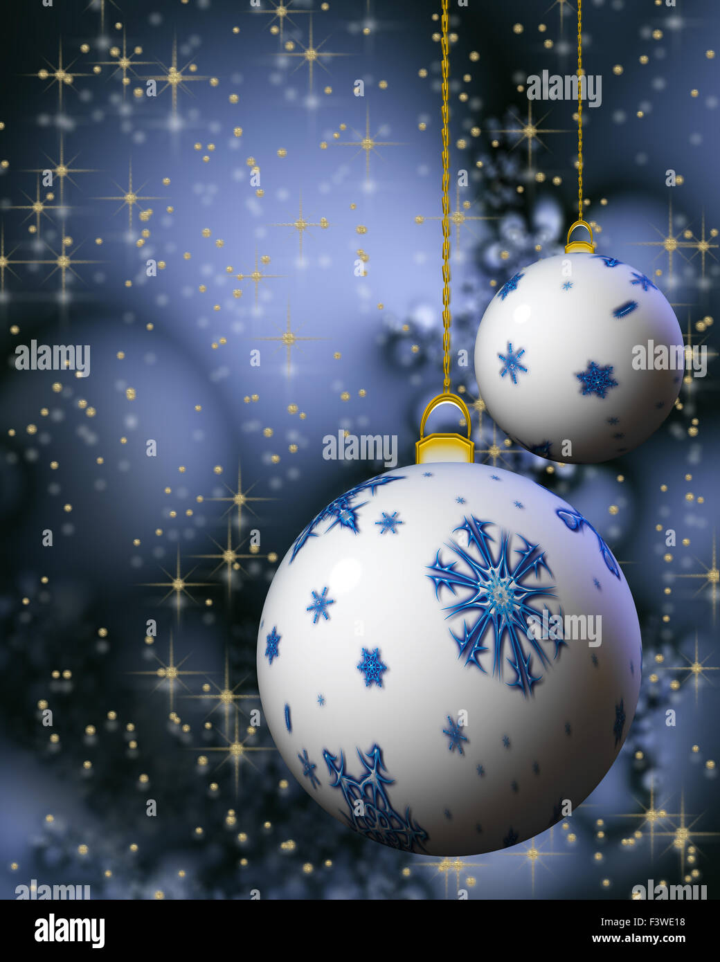 snowflake Christmas balls Stock Photo - Alamy