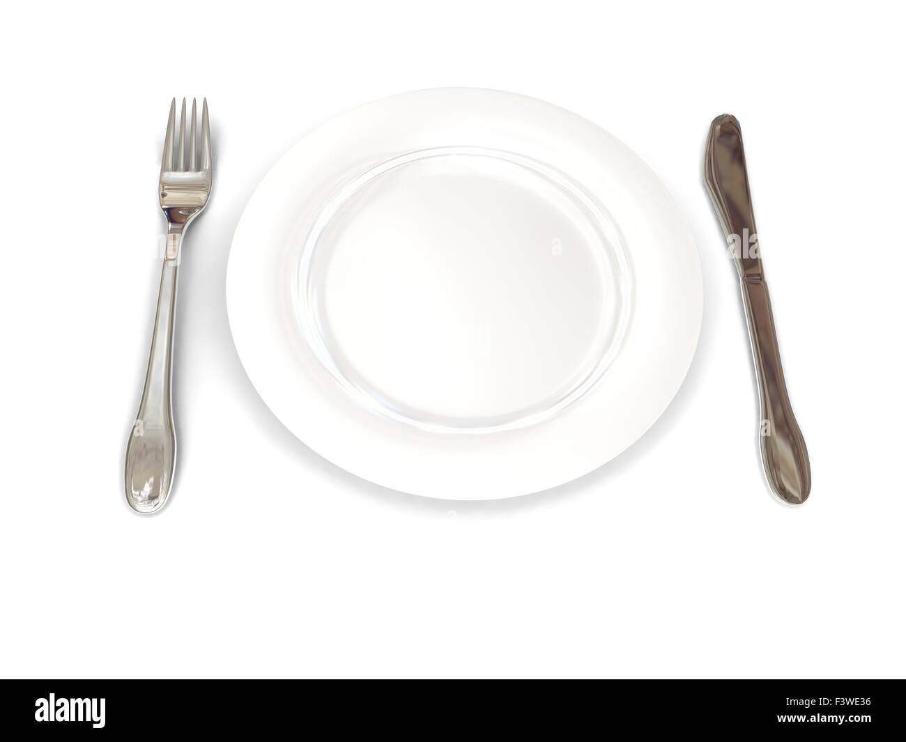 Plate over white Stock Photo - Alamy
