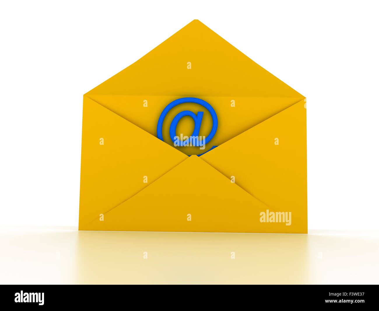 Envelope with e-mail sign over white Stock Photo - Alamy