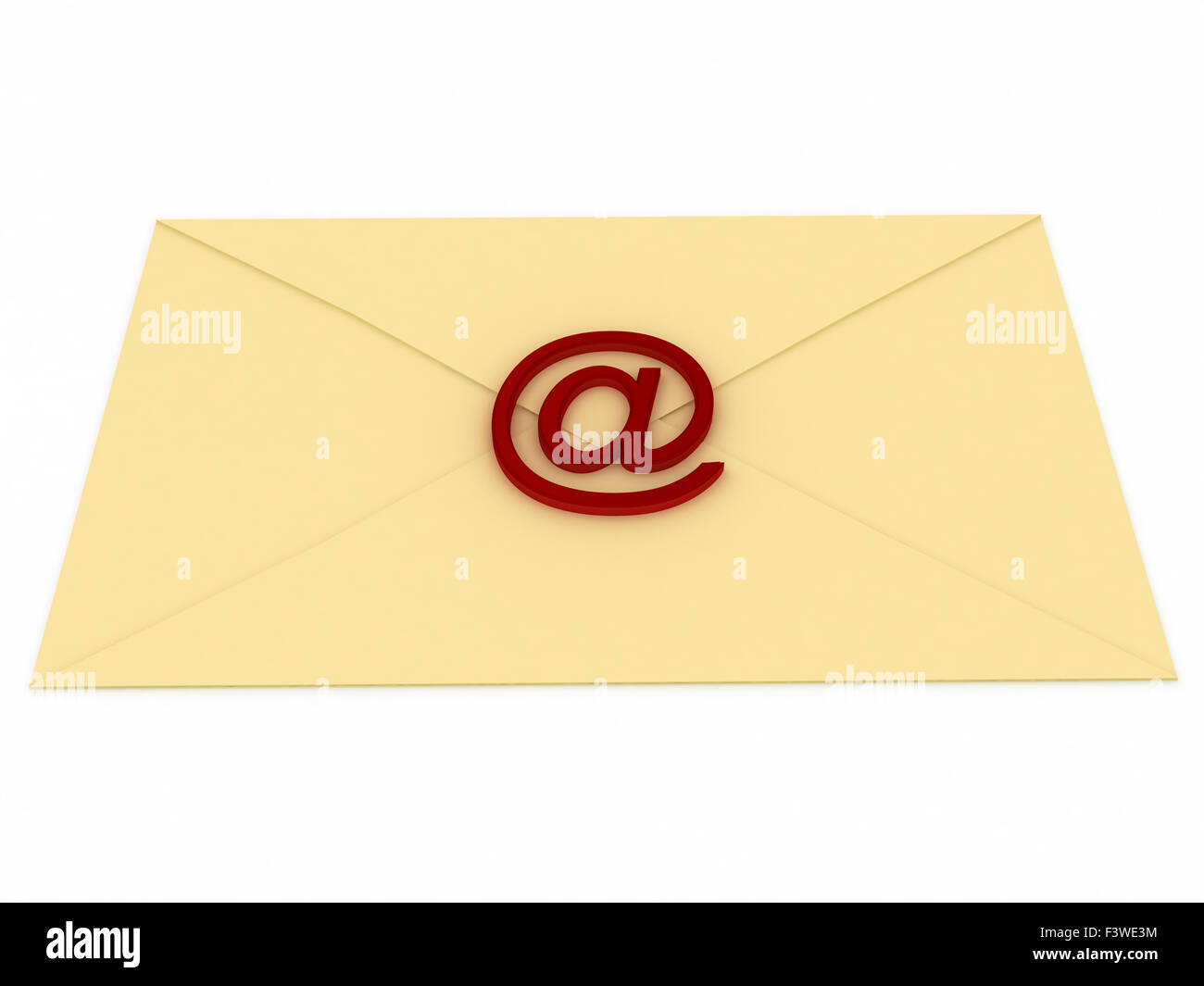 Envelope with e-mail sign over white Stock Photo - Alamy