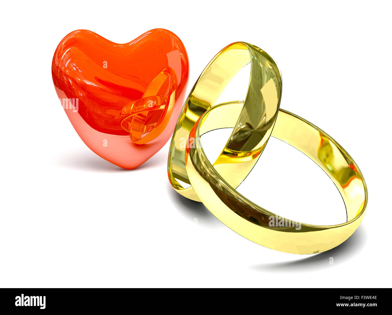 Two gold rings Stock Photo - Alamy