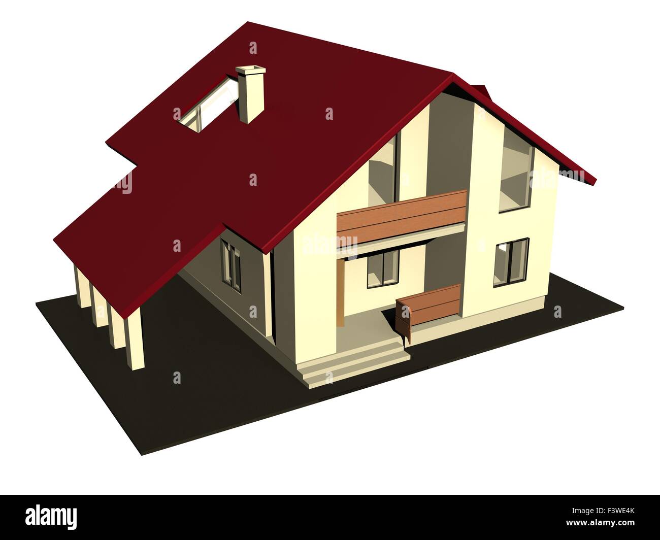 Residential private house in Cut Out Stock Images & Pictures - Alamy