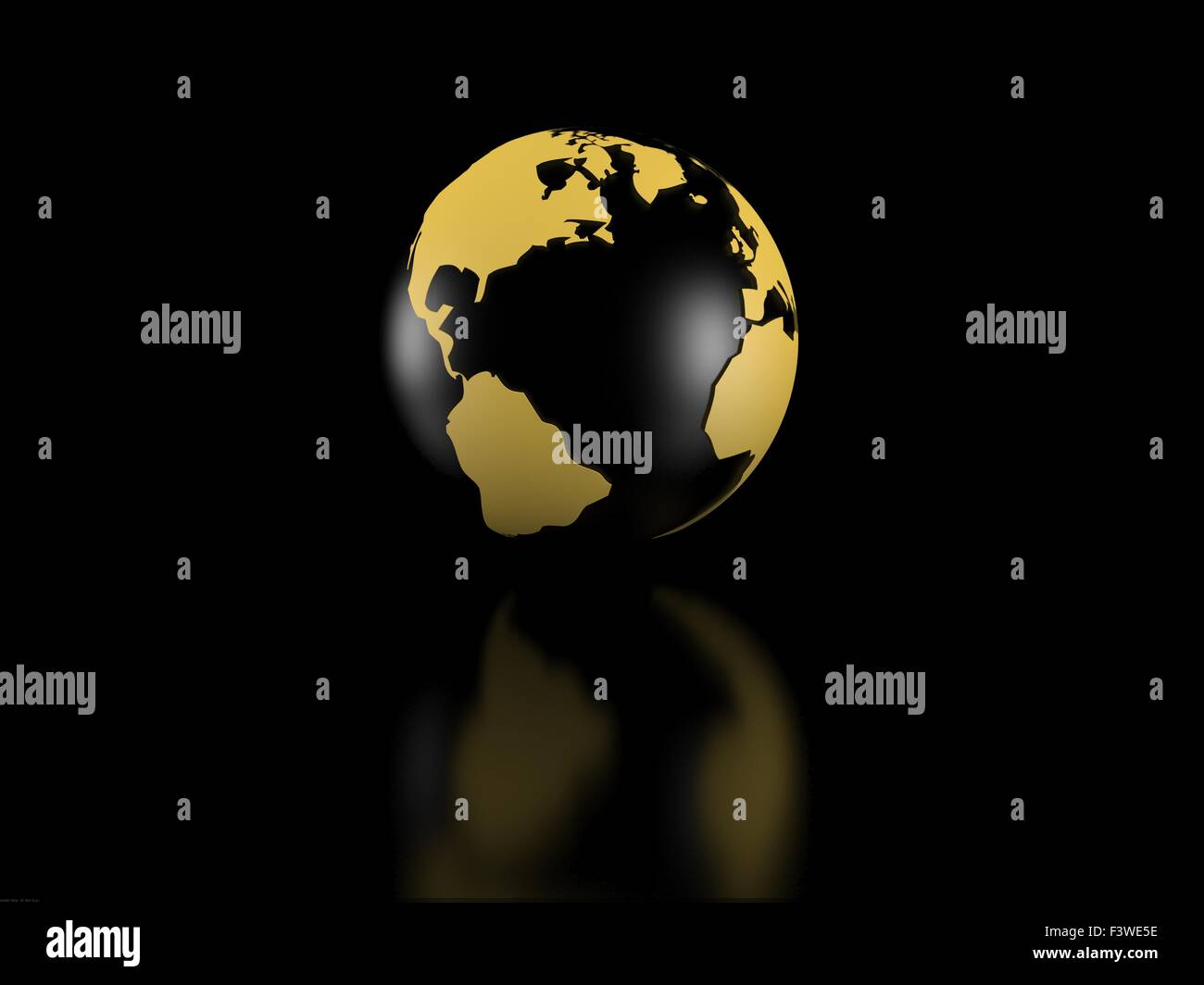 Earth model over black Stock Photo - Alamy