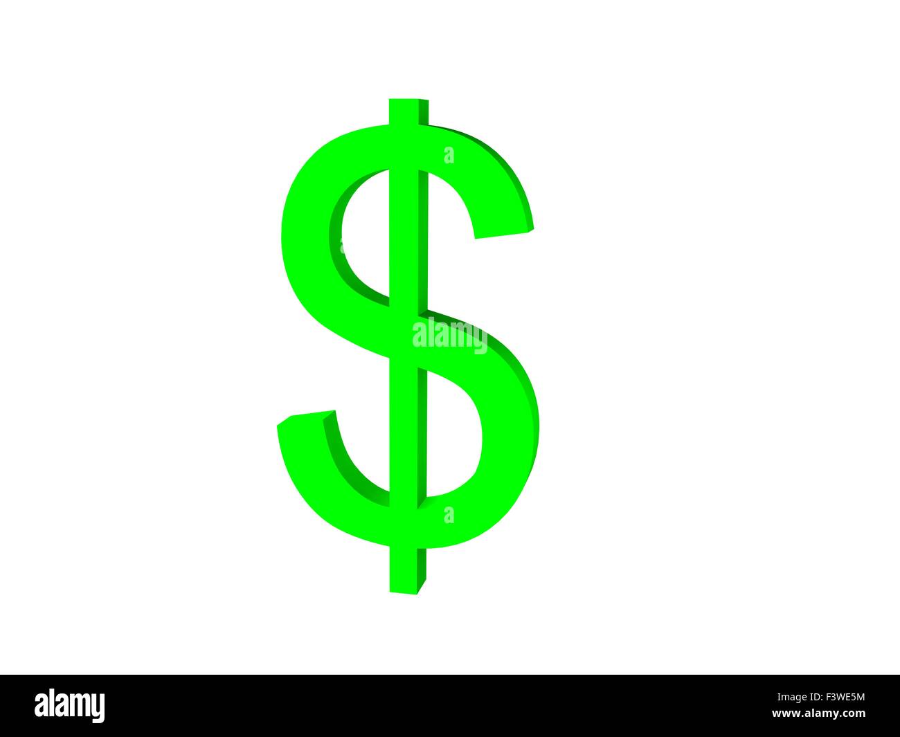 Dollar sign over white background Stock Photo - Alamy