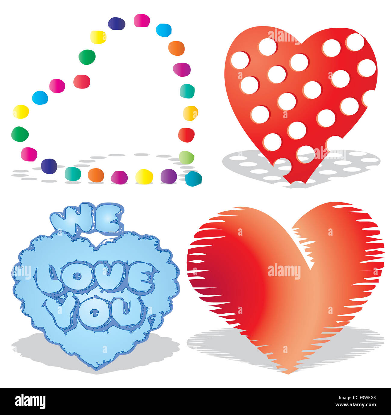 Hearts clouds design love Cut Out Stock Images & Pictures - Alamy