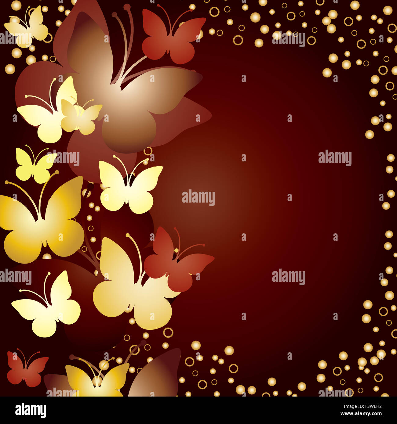 Gold butterflies hi-res stock photography and images - Alamy