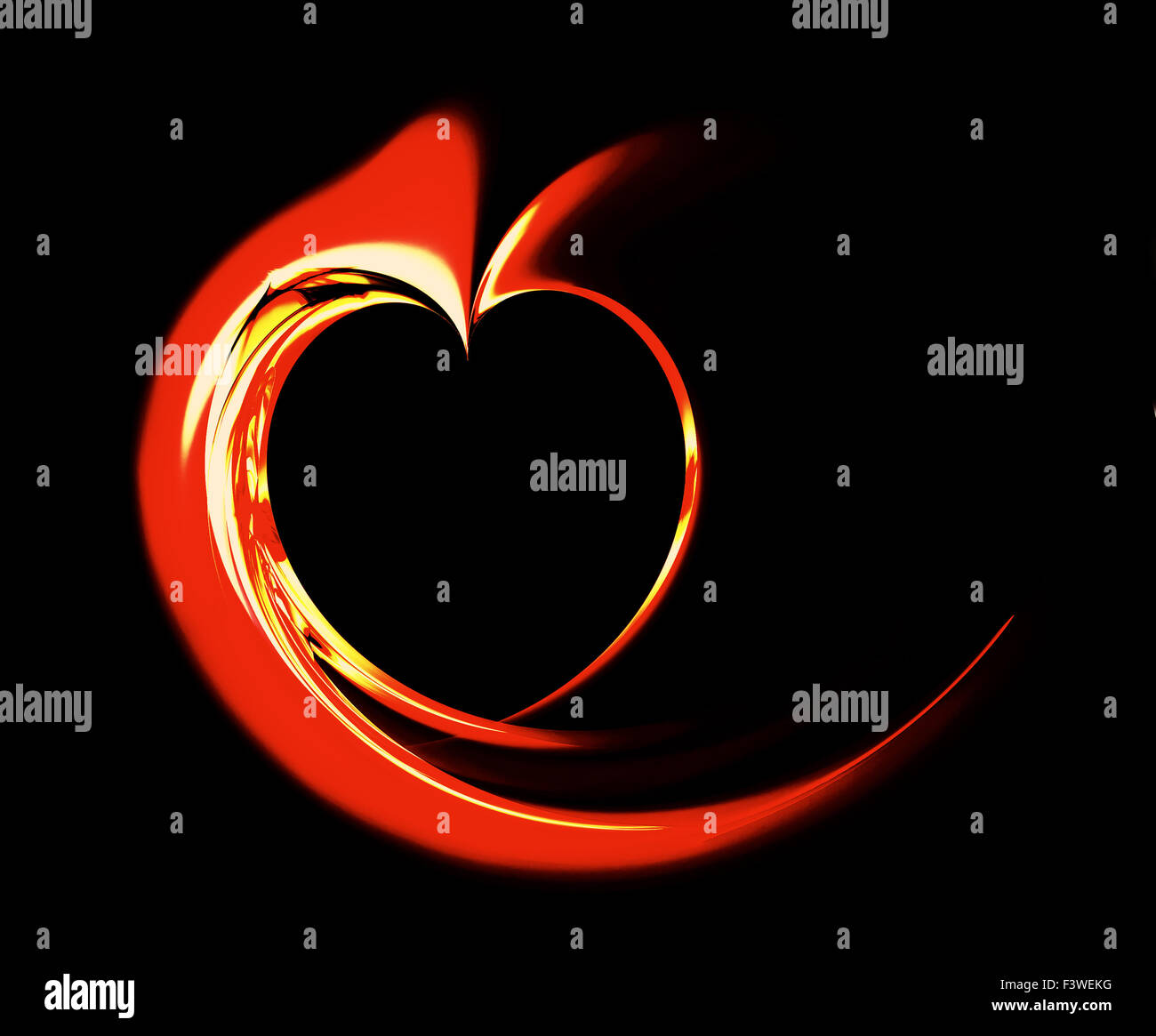 Hot red heart Stock Photo - Alamy