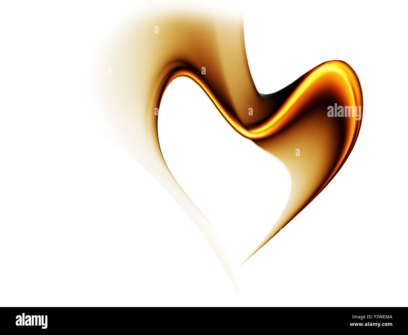 golden stream of love forming a heart Stock Photo - Alamy