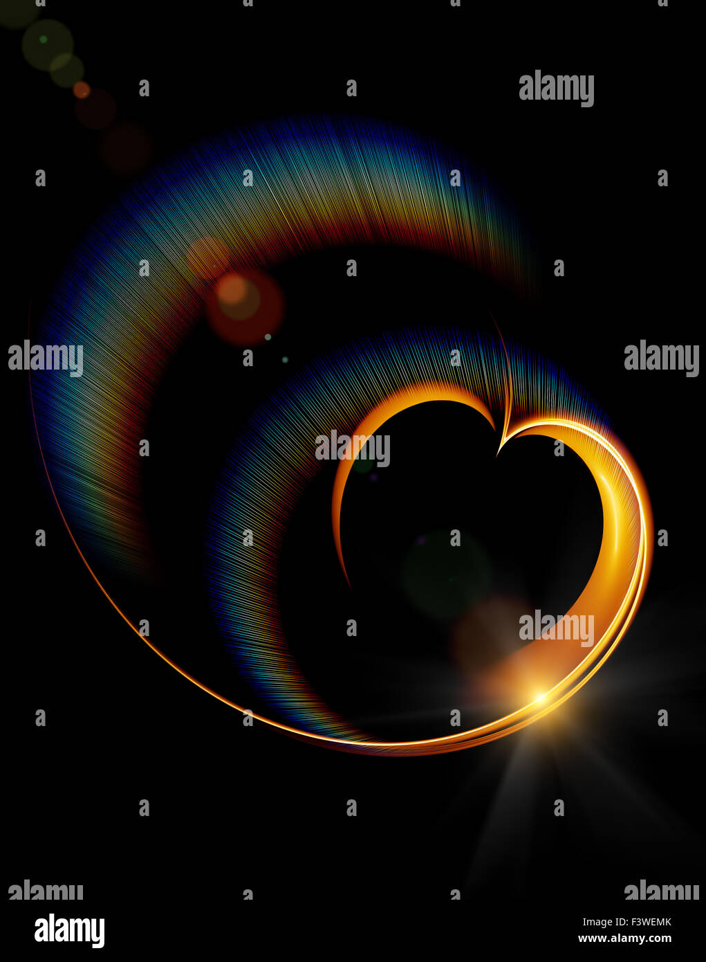 Rays heart design hi-res stock photography and images - Alamy