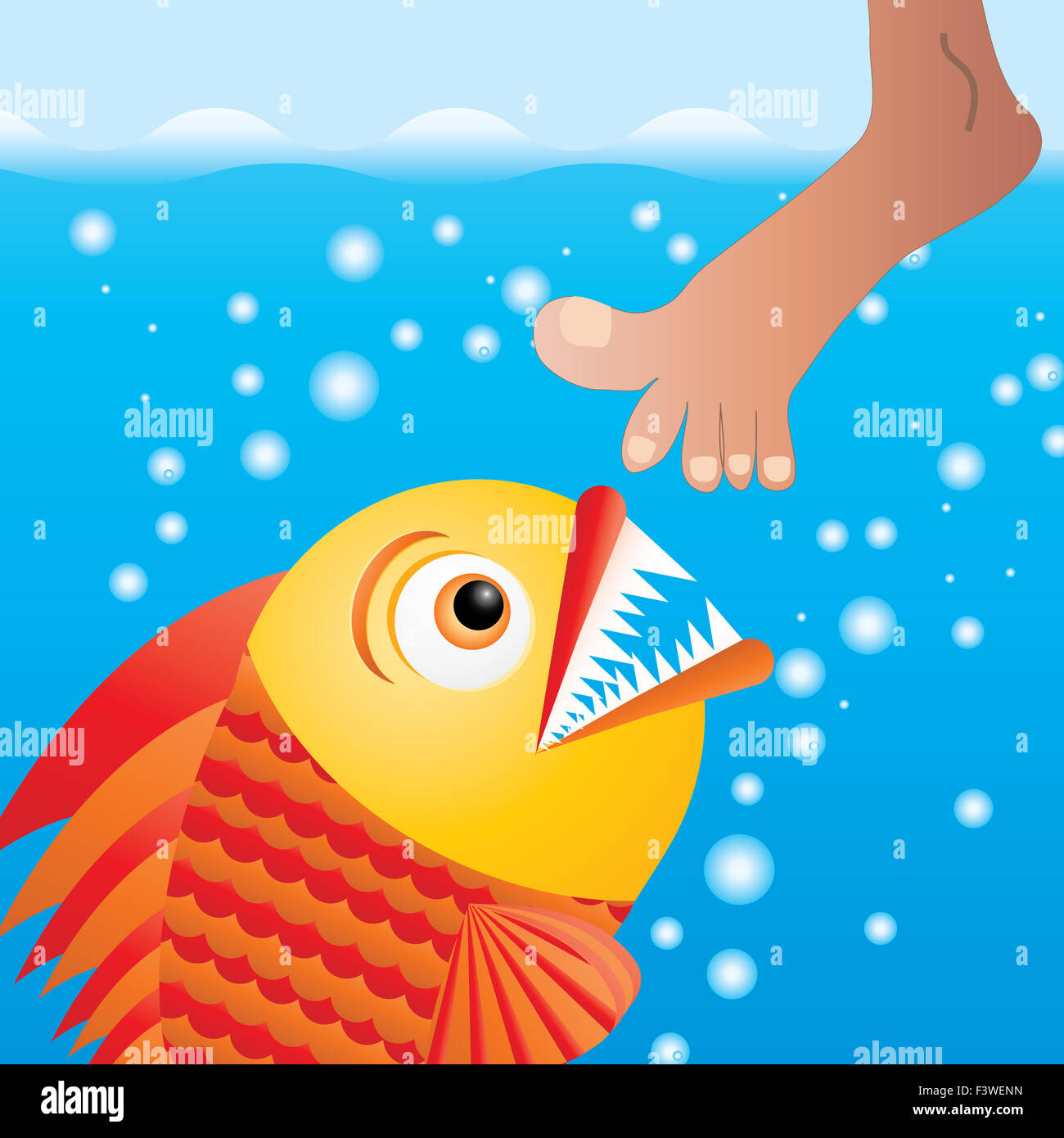 Cartoon piranha hi-res stock photography and images - Alamy