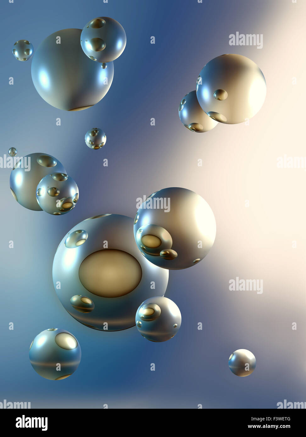 Metallic shine spheres Stock Photo - Alamy