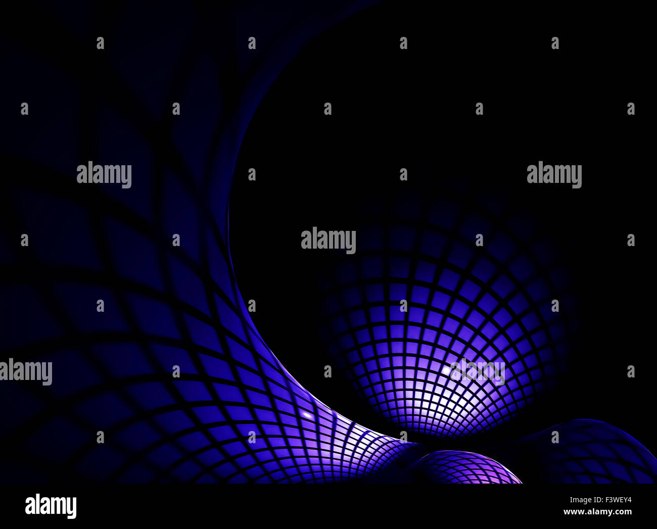 blue planet with neon reflection Stock Photo - Alamy