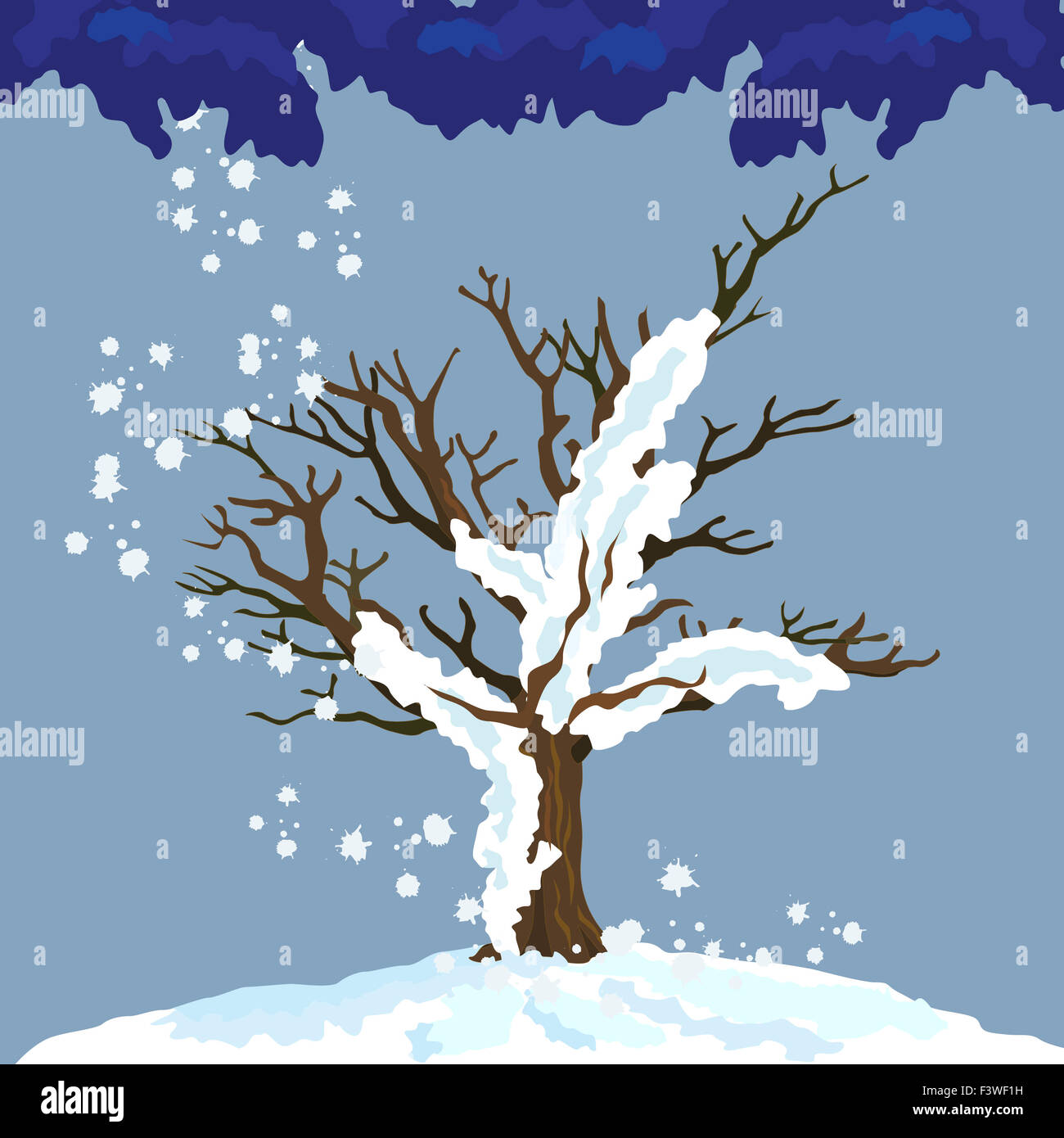 lonley winter tree Stock Photo - Alamy