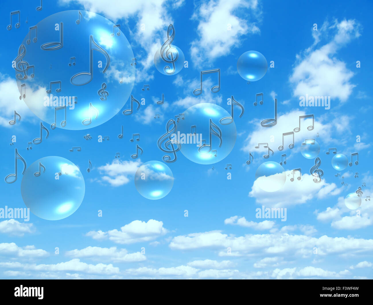 Floating notes hi-res stock photography and images - Alamy