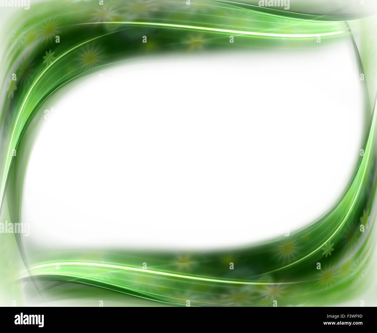green spring floral wavy border Stock Photo - Alamy
