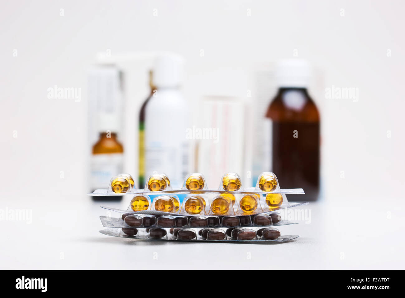 stack of packages of tablets Stock Photo - Alamy