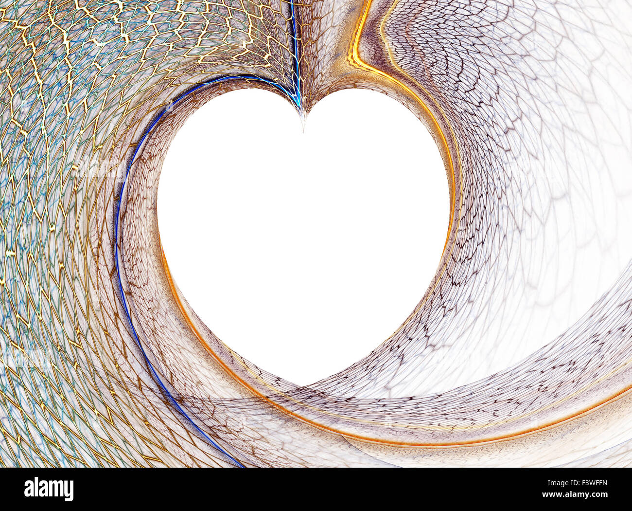 white heart formed by colorful net Stock Photo - Alamy