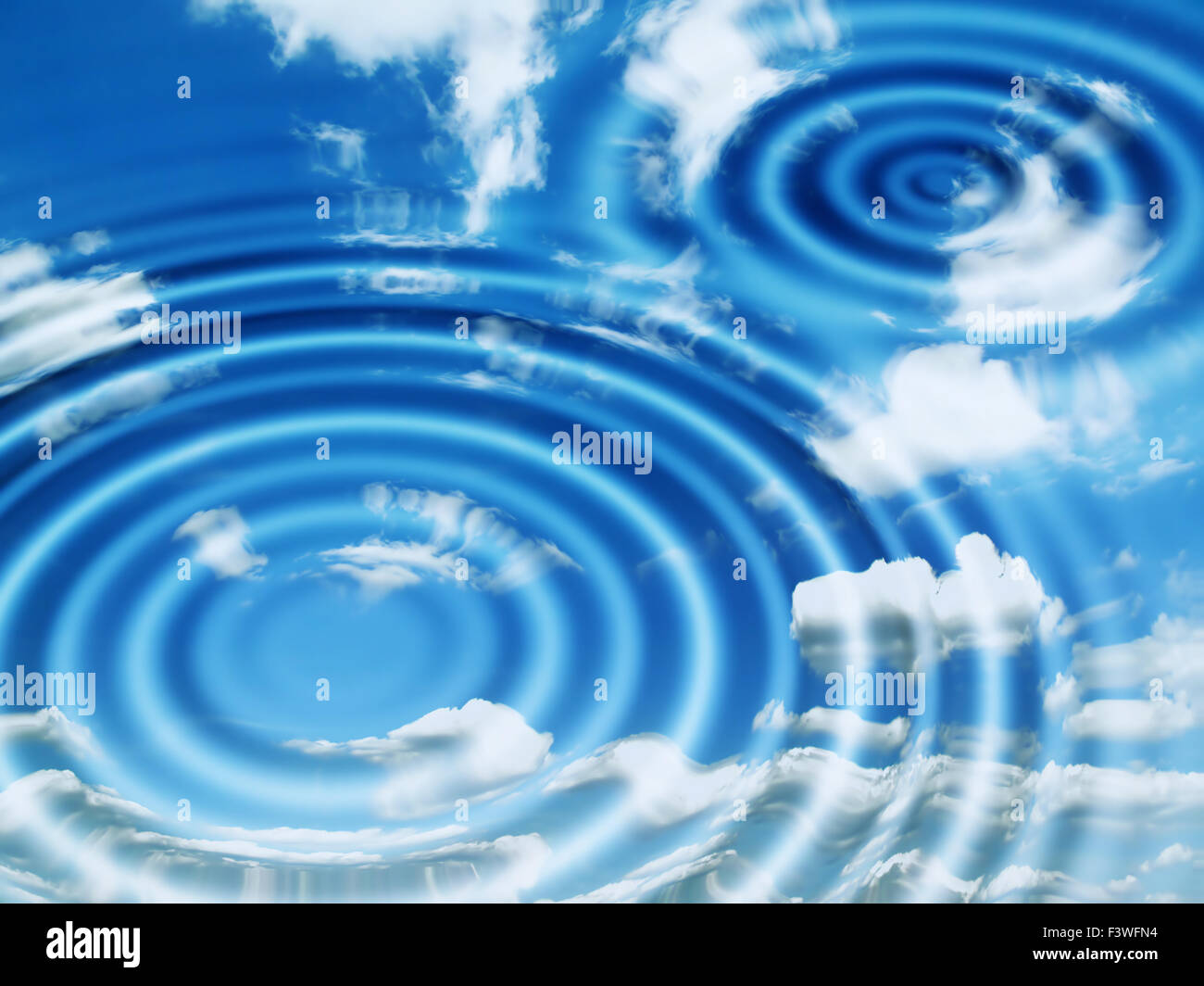 Water ripples with clouds reflected, abstract Stock Photo - Alamy