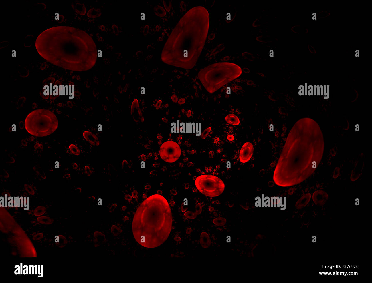 red blood cells flowing Stock Photo - Alamy