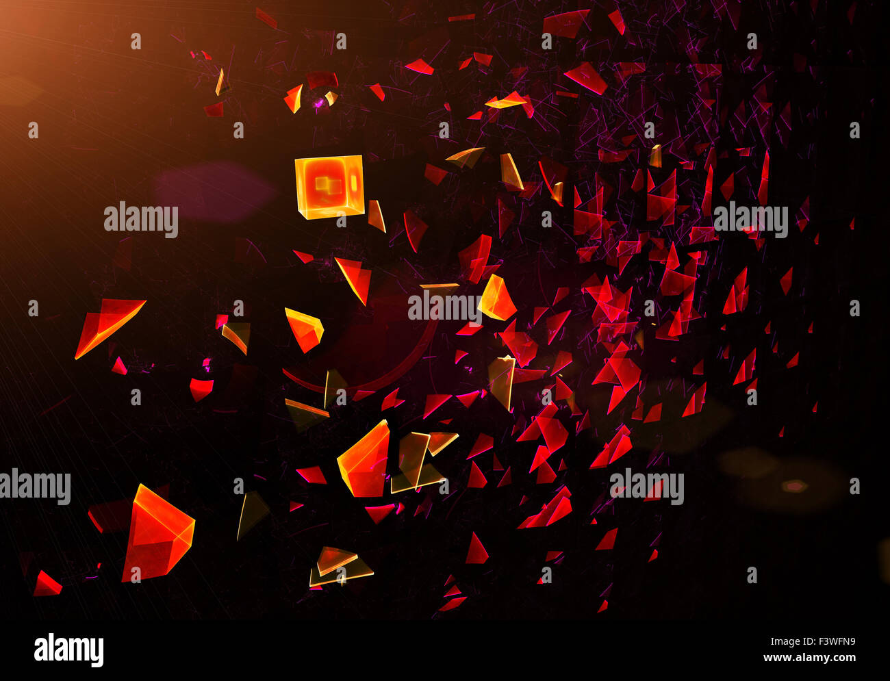 blast scattered particles Stock Photo - Alamy