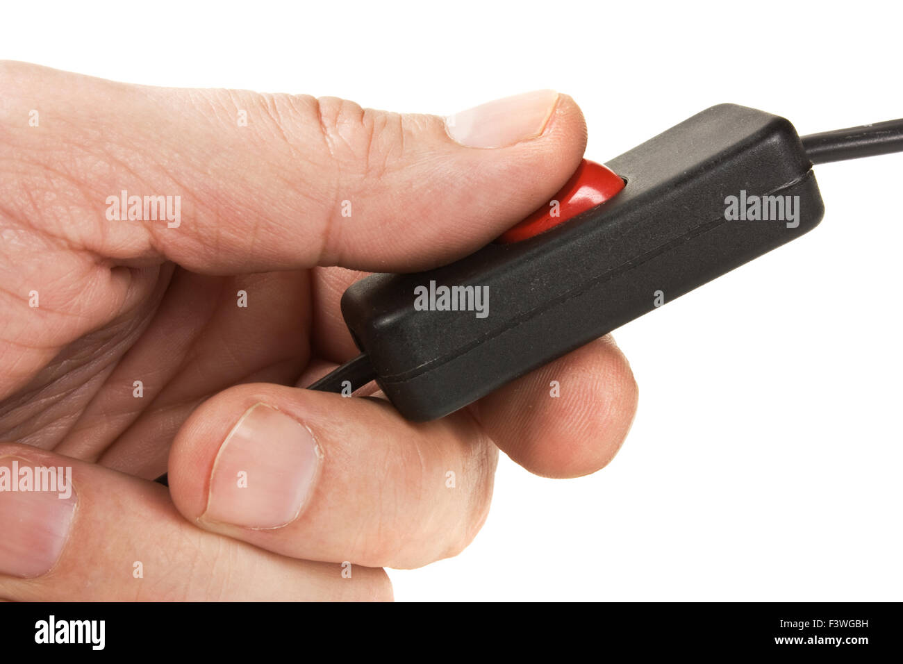 hand includes an electric switch Stock Photo - Alamy