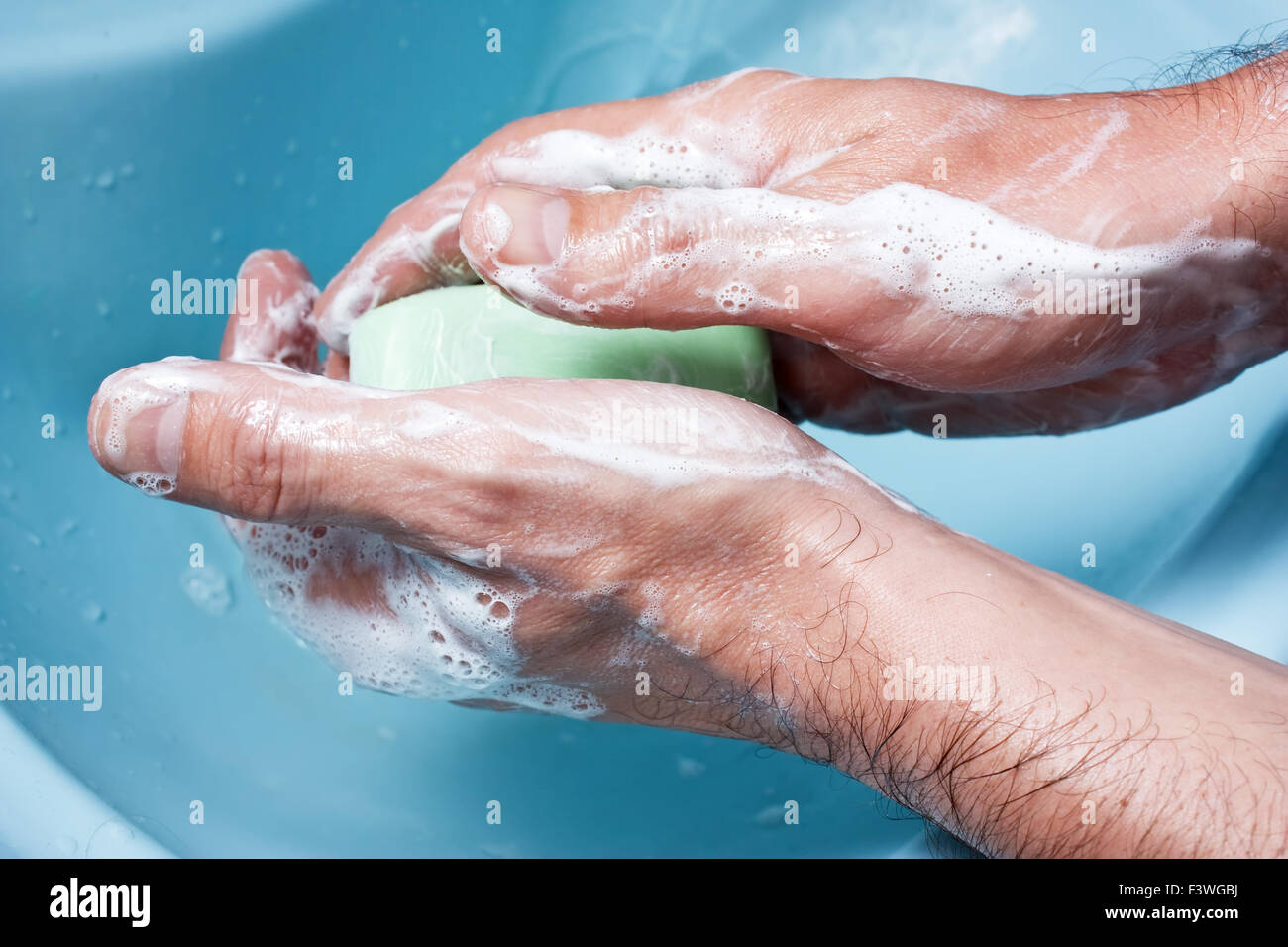 hand washing with soap Stock Photo - Alamy