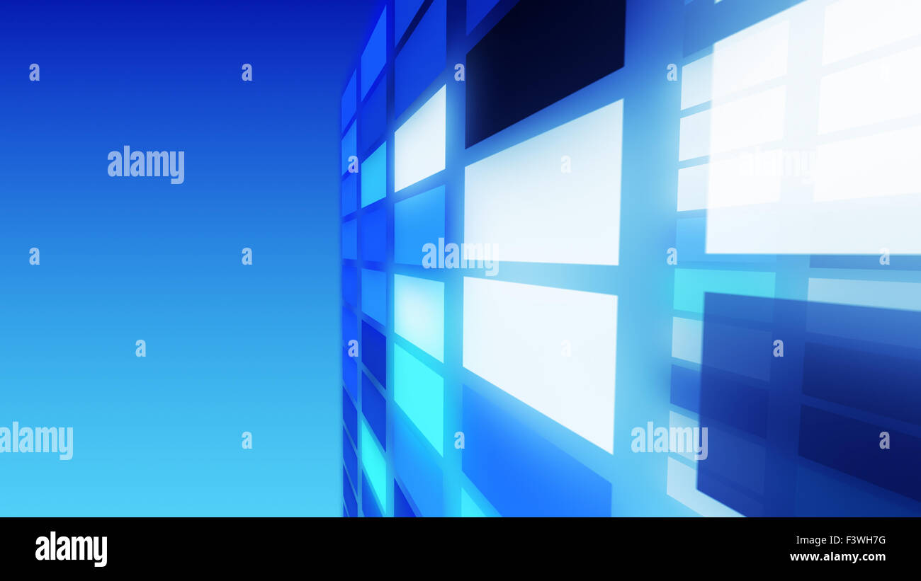 Blue abstract lights presentation concept Stock Photo - Alamy