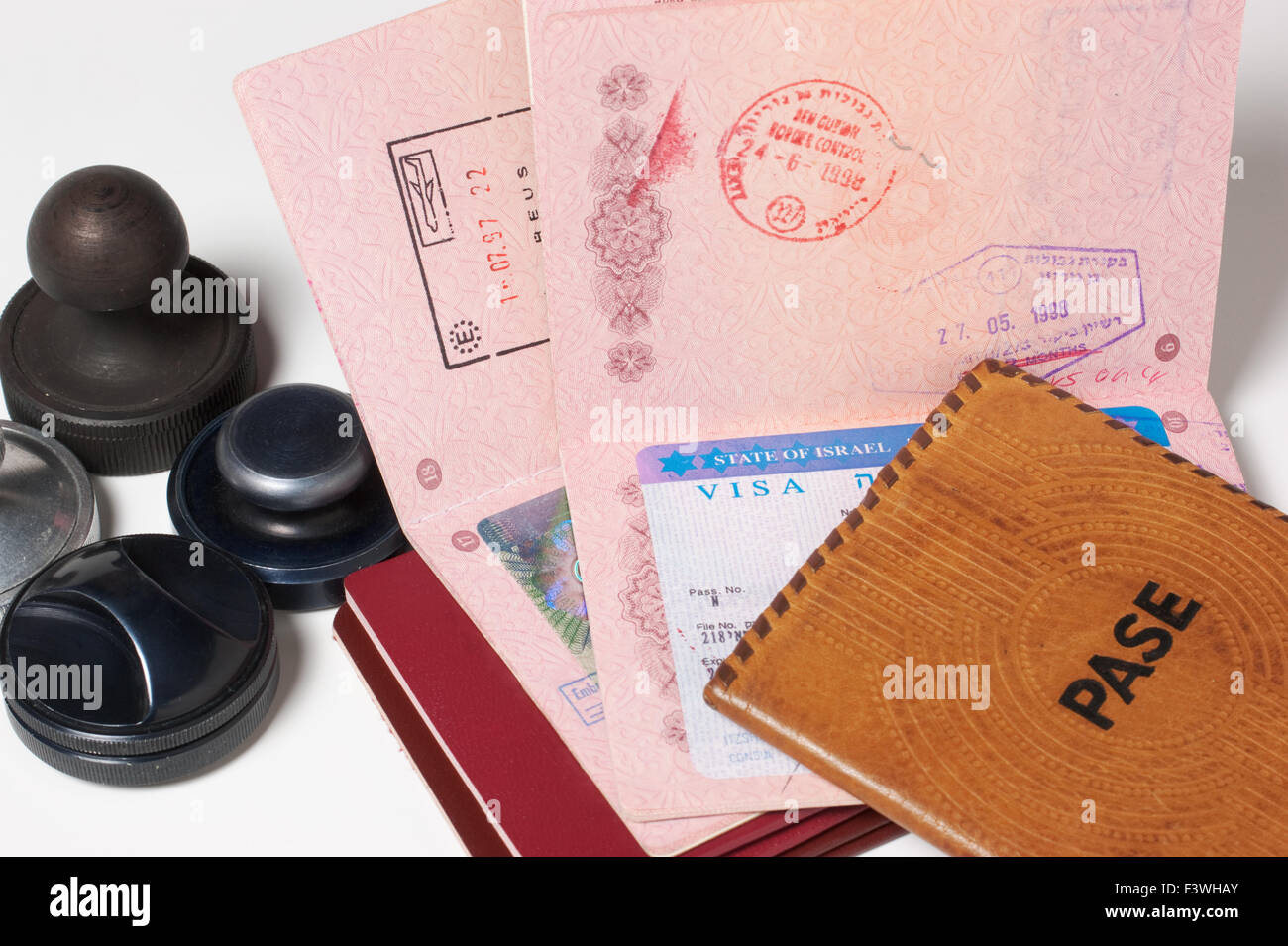 passports and stamps Stock Photo - Alamy