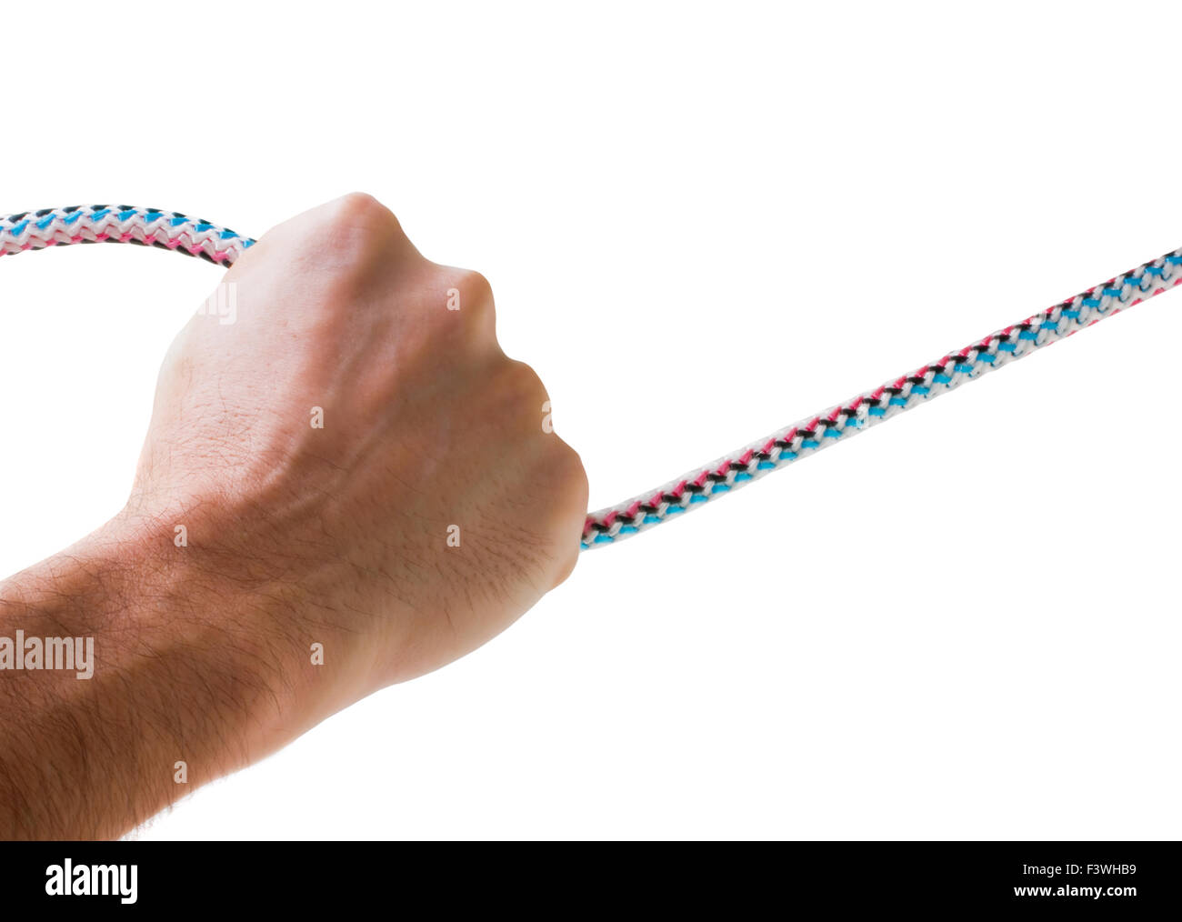 hand holds the rope Stock Photo - Alamy