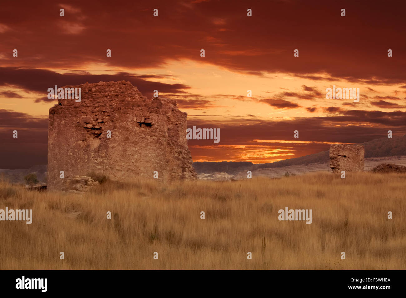 Large stone gate ruins castle hi-res stock photography and images - Alamy