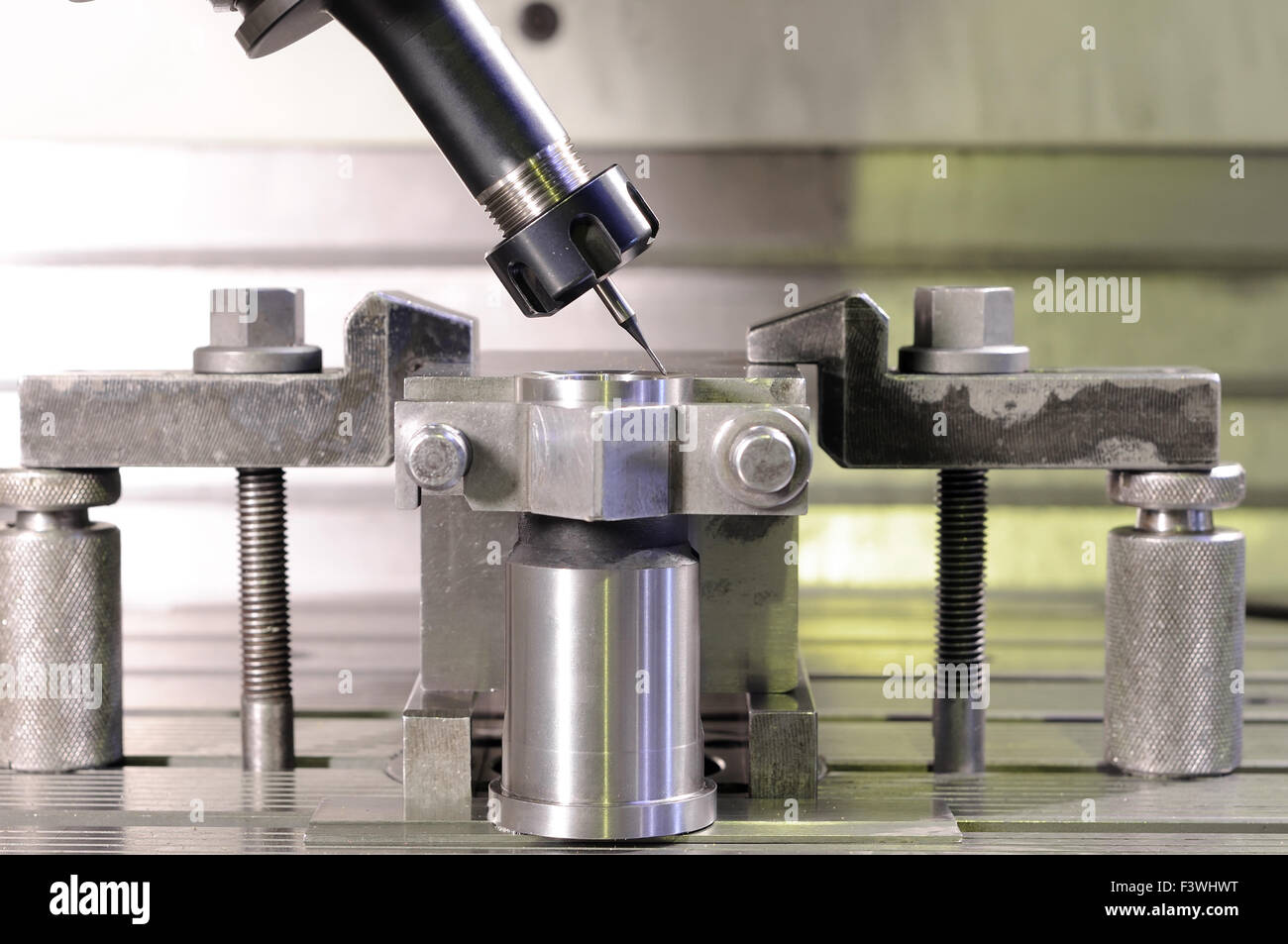 milling the metal blank Stock Photo - Alamy