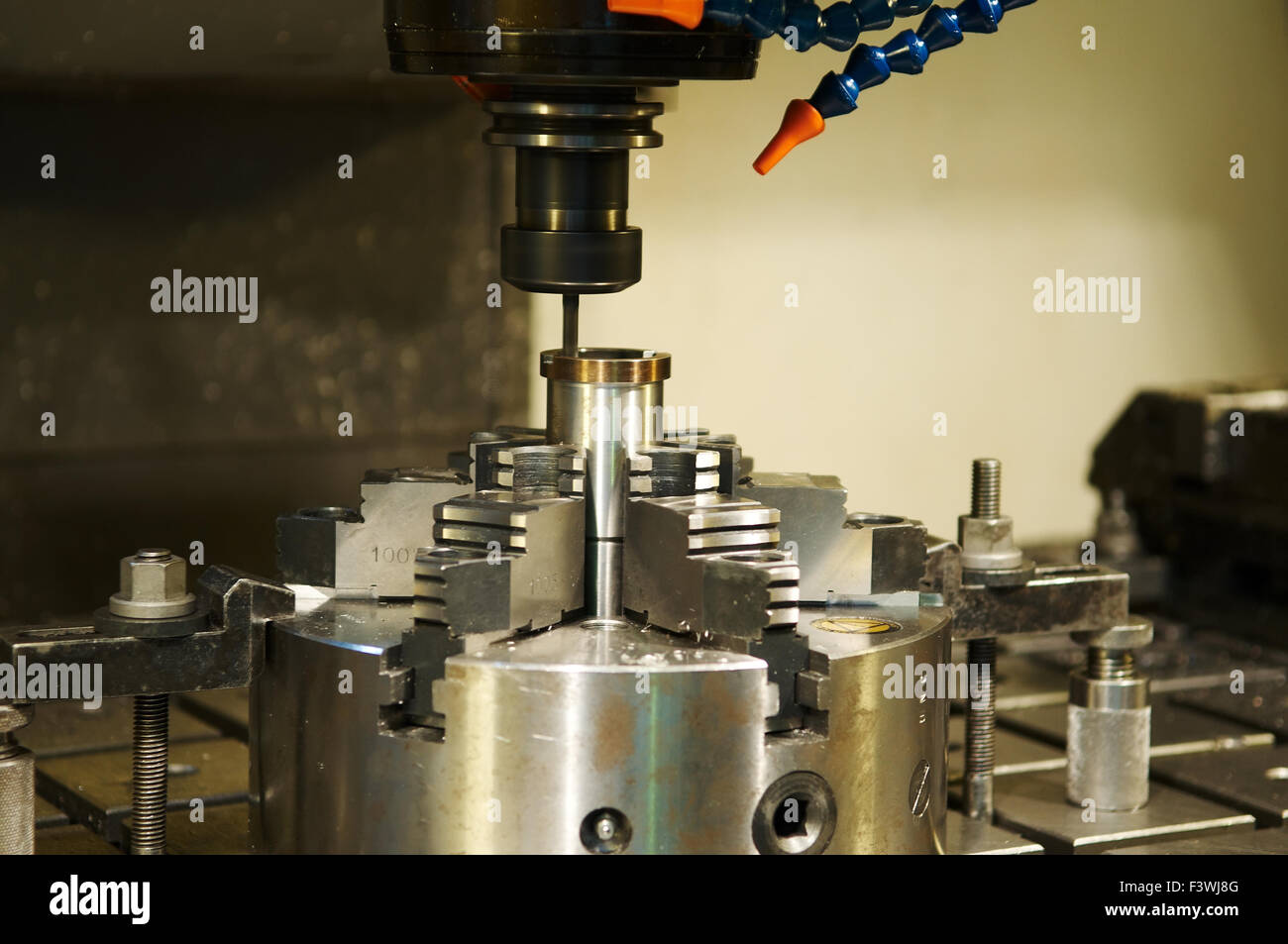 milling the metal blank Stock Photo - Alamy