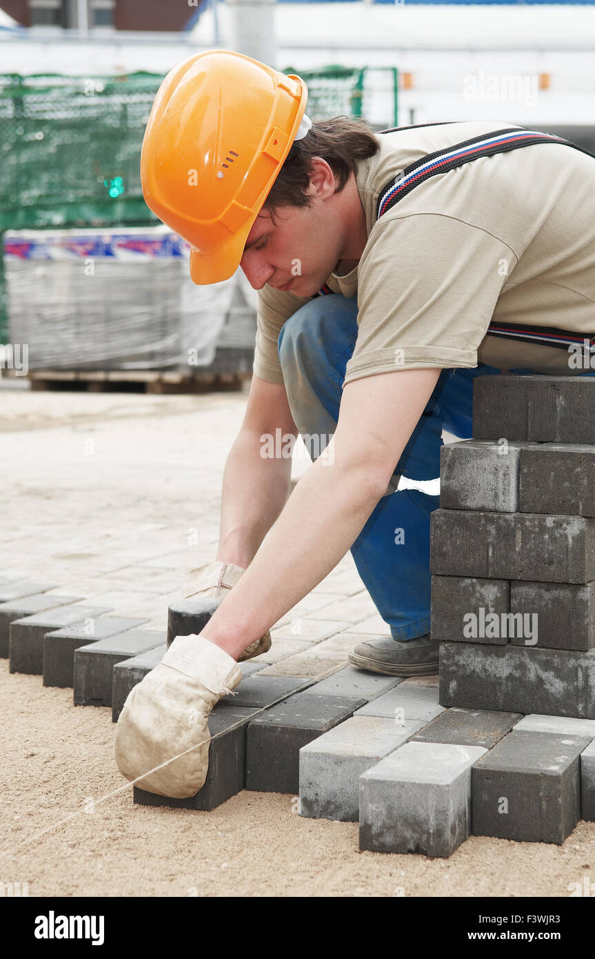 sidewalk pavement construction works Stock Photo - Alamy