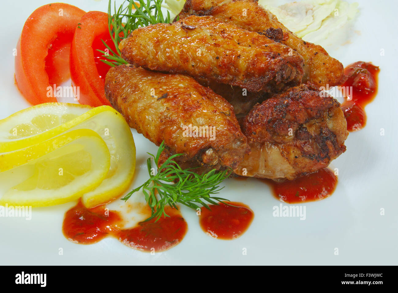 dishes of roast meat Stock Photo - Alamy