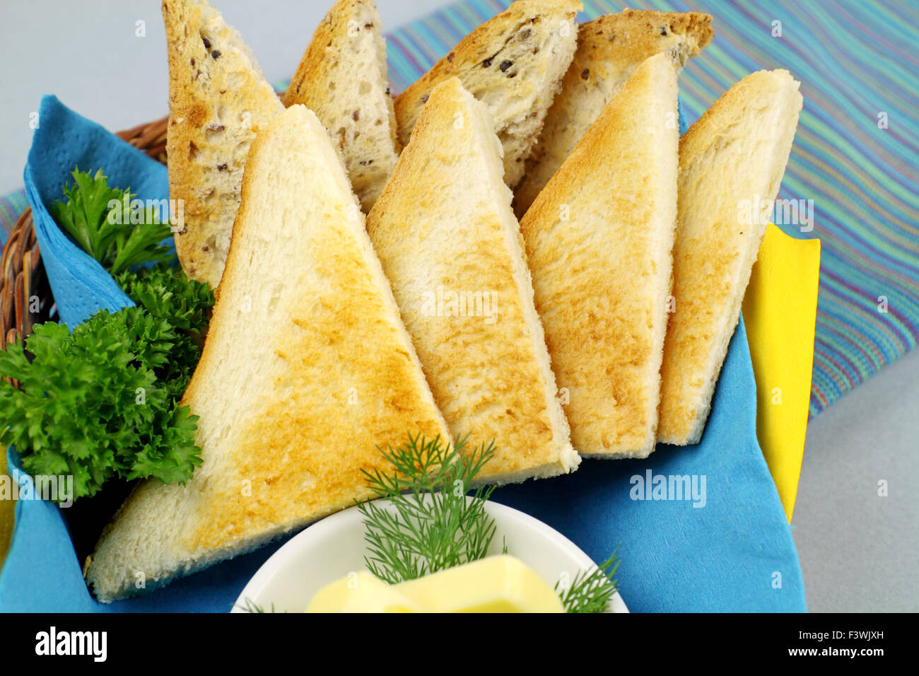 Slices Of Toast Stock Photo - Alamy