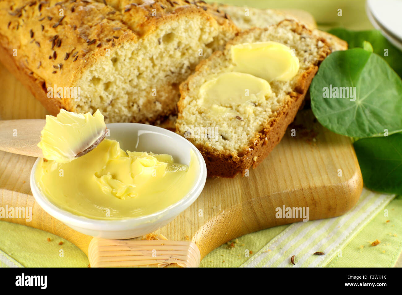 Butter And Sweet Loaf Stock Photo - Alamy